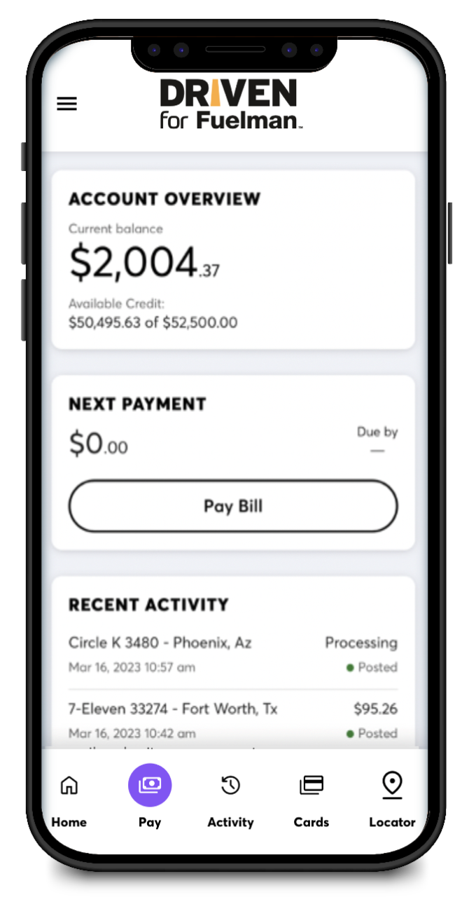 Driven for Fuelman - Fleet Management App | Fuelman